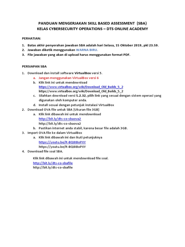 Panduan Skill Based Assessment SBA | PDF