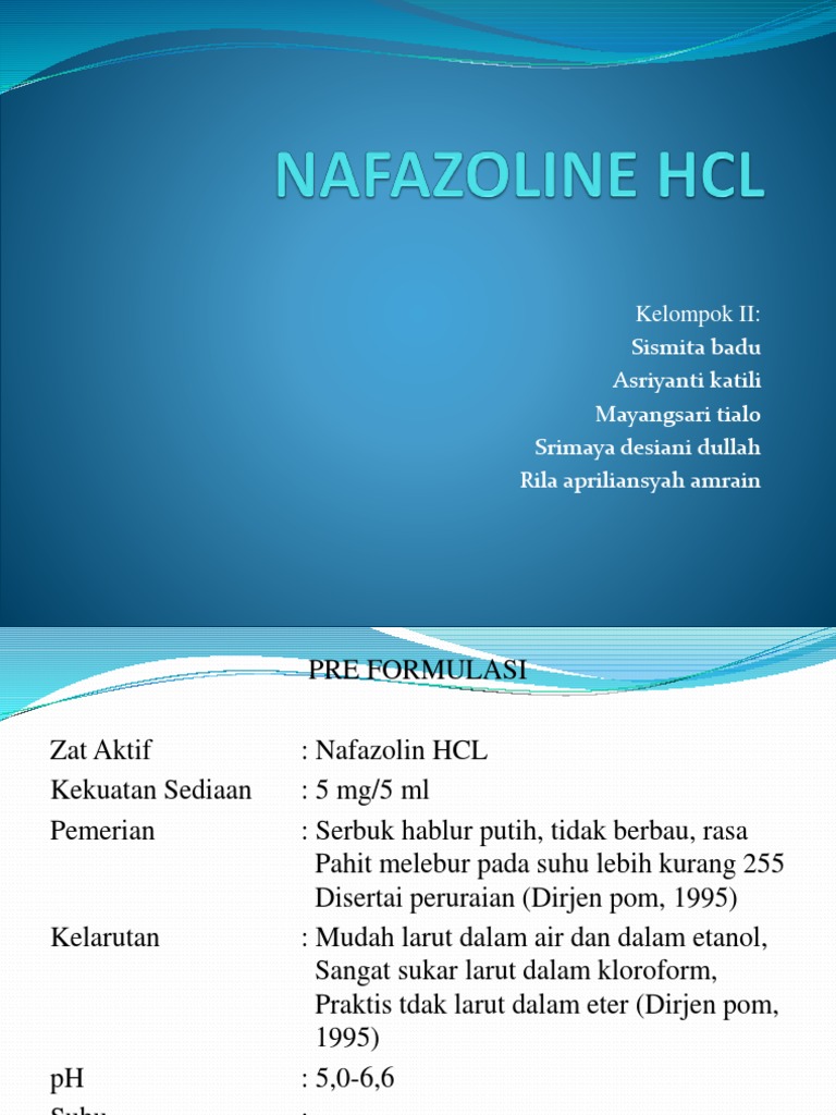 Nafazolin HCL | PDF