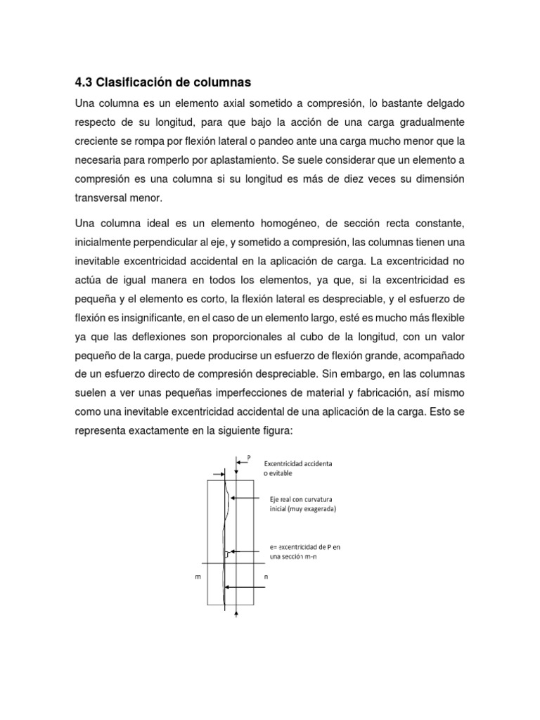 Clasificacion de Columnas | Pandeo | Mecánica