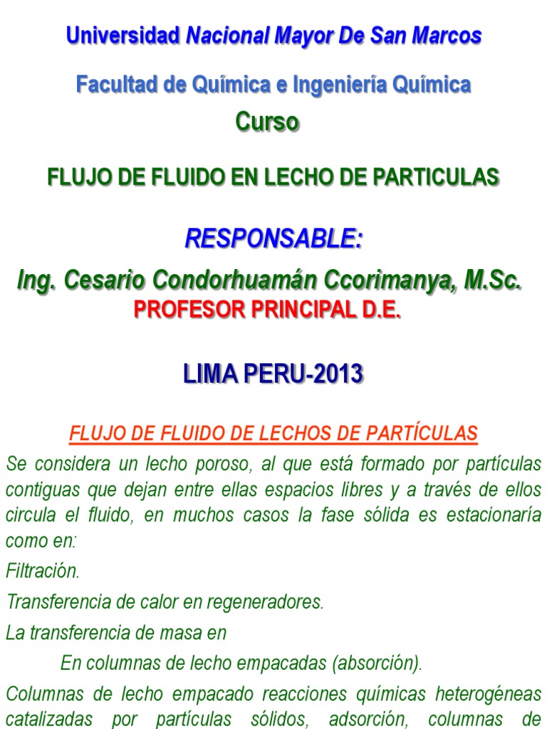 Lecho de Fluidos - Fluidización | PDF | Fluidización | Adsorción