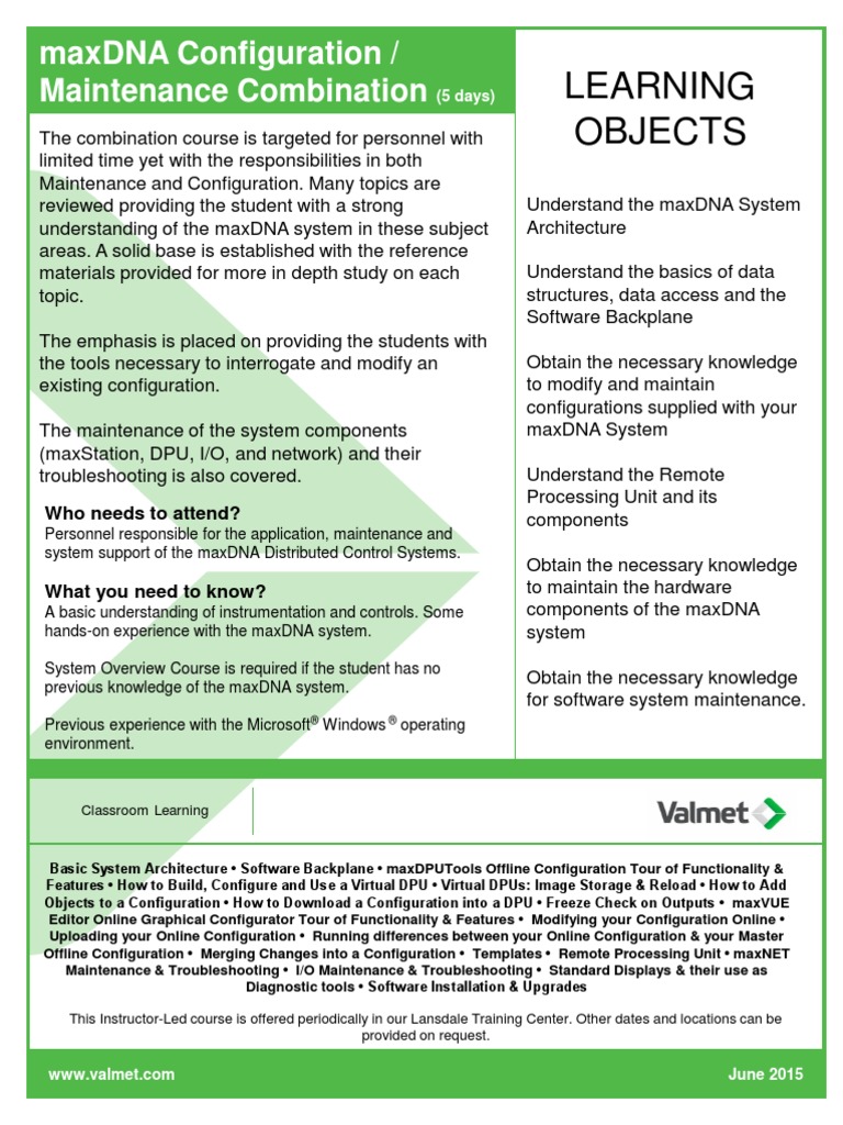 Learning Objects: Maxdna Configuration / Maintenance Combination | PDF ...