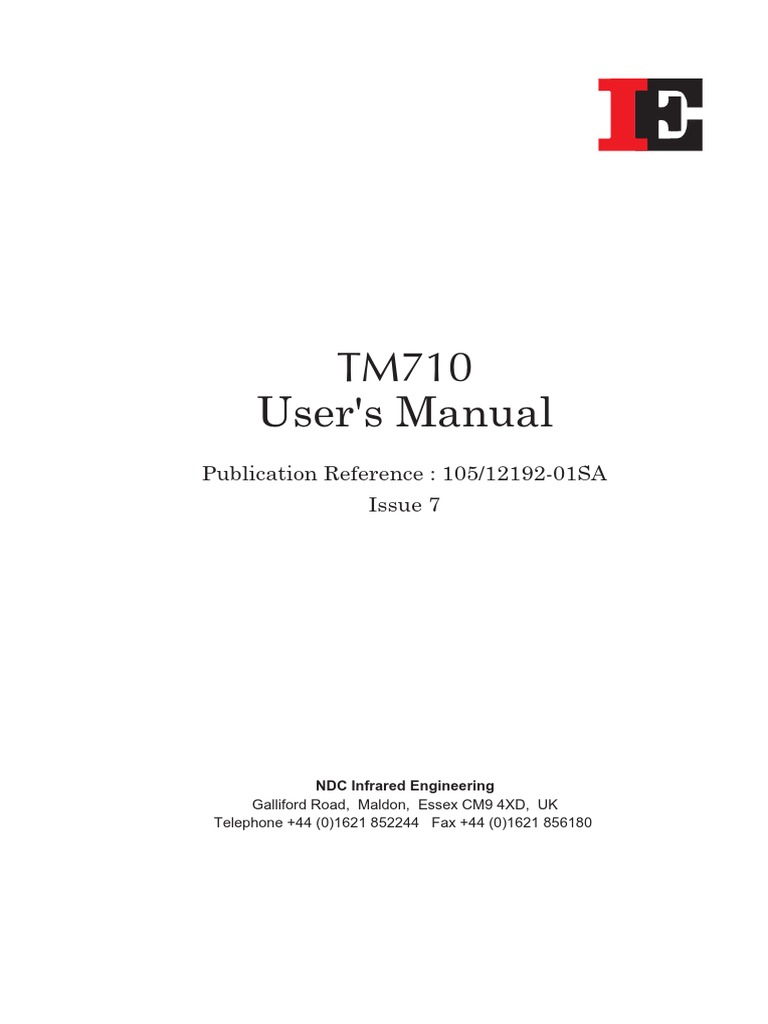 Manual Infrared Tm710-I7 | PDF | Electrical Connector | Light