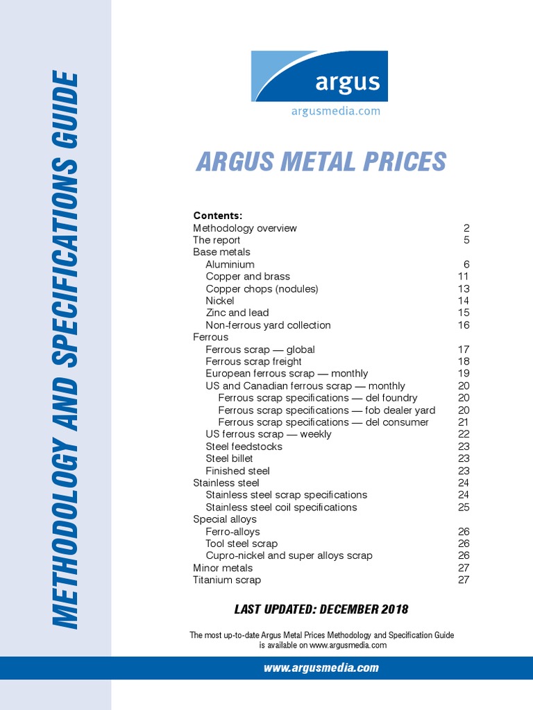 Metal Prices | PDF | Scrap | Commodity