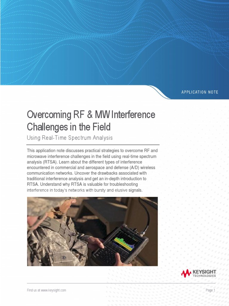 Overcoming RF & MW Interference Challenges in The Field: Using Real-Time Spectrum Analysis | PDF ...