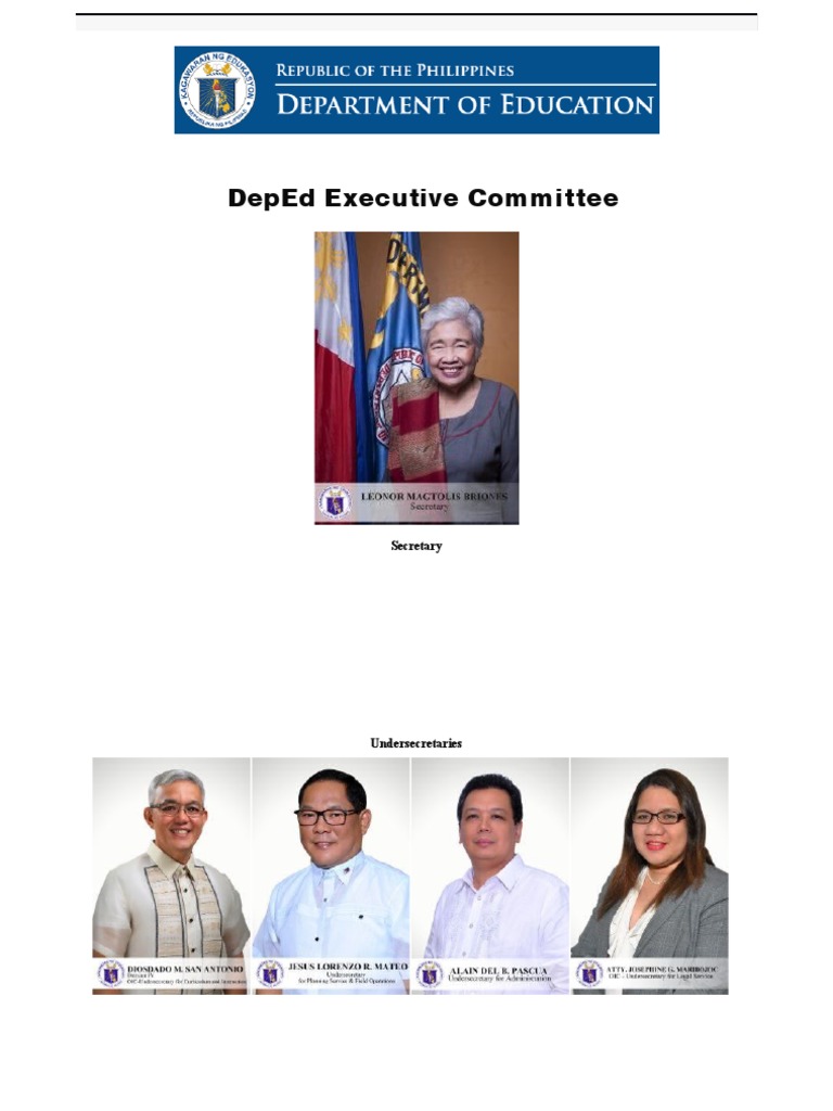 DepEd Executive Committee | PDF