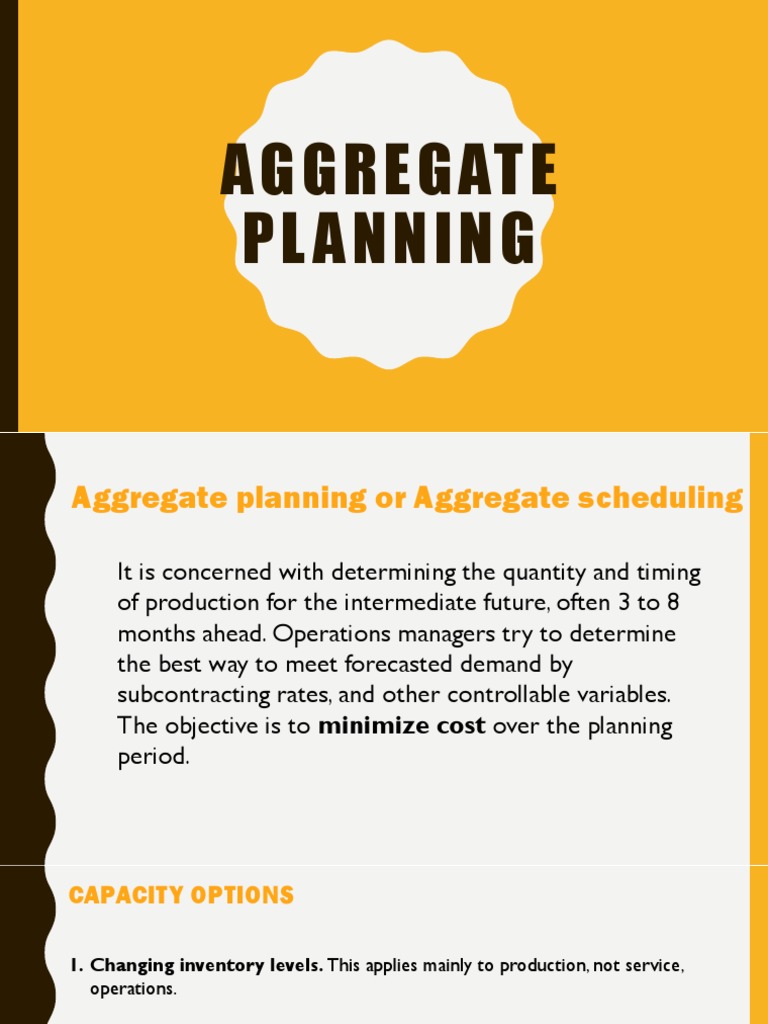 Aggregate Planning 3 | PDF | Demand | Inventory