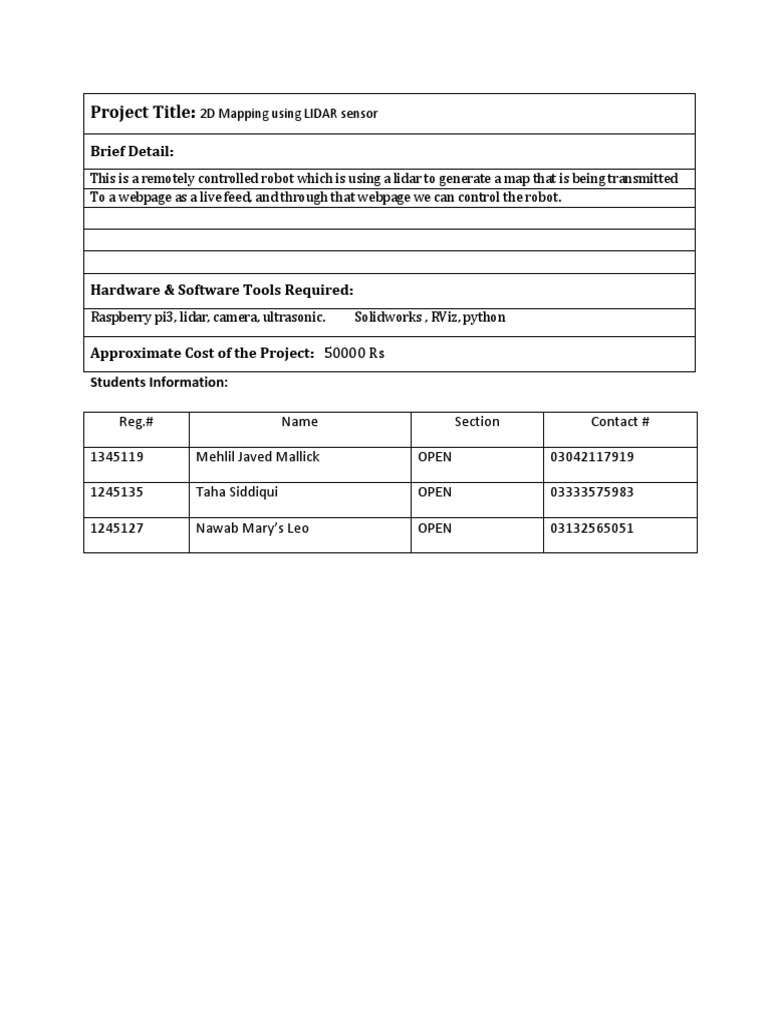 Fyp Info | PDF