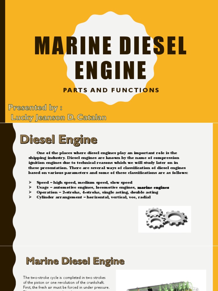 Marine Diesel Engine: Parts and Functions | PDF | Internal Combustion ...