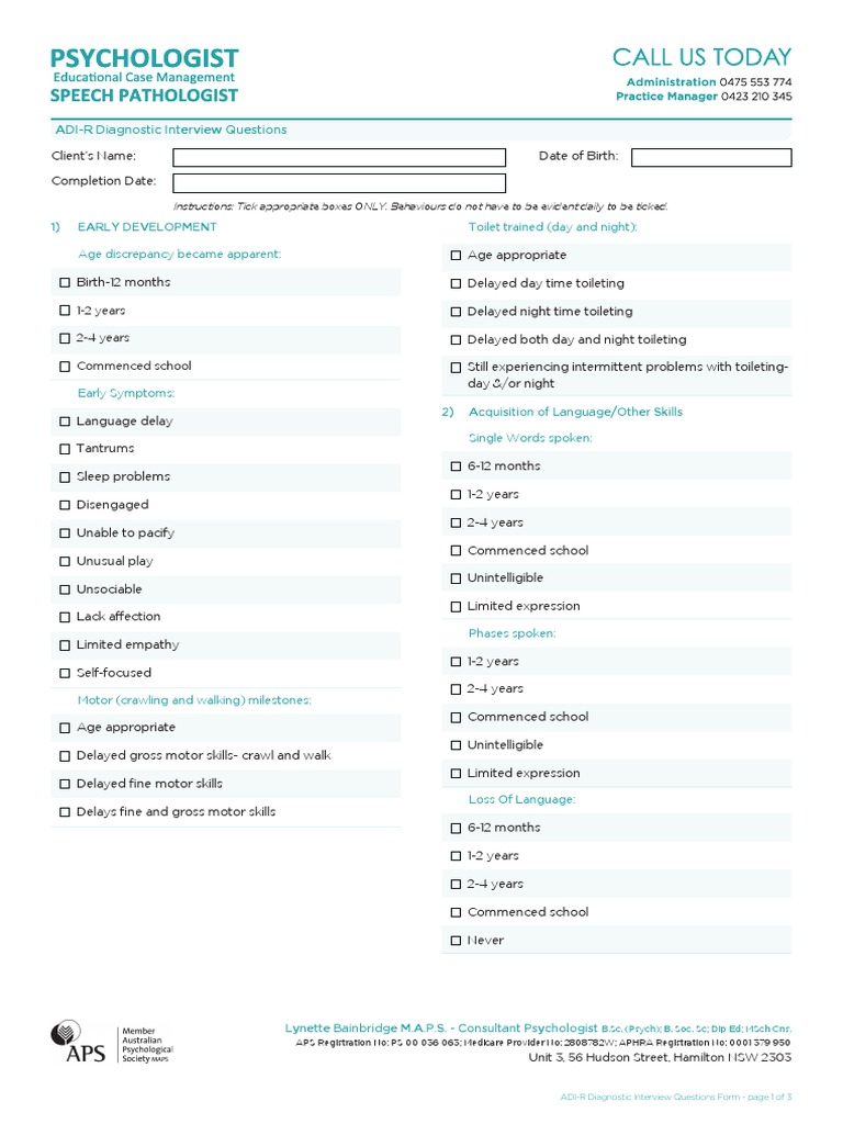 Autism Assessment New Referral Form PDF | PDF | Speech | Communication