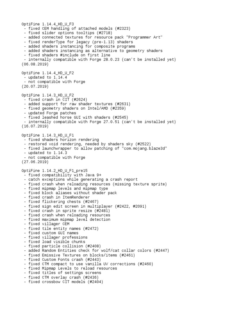 Change Log | PDF | Shader | Texture Mapping
