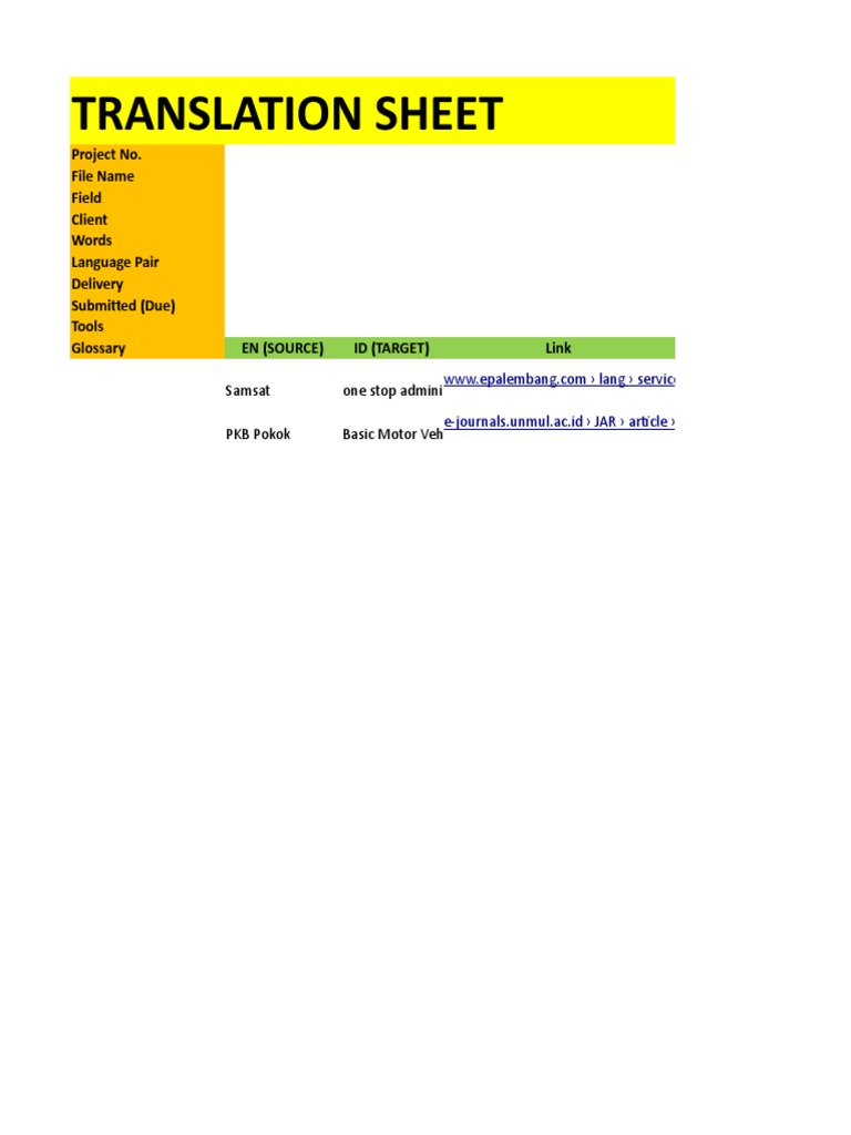 Translation Project Details | PDF