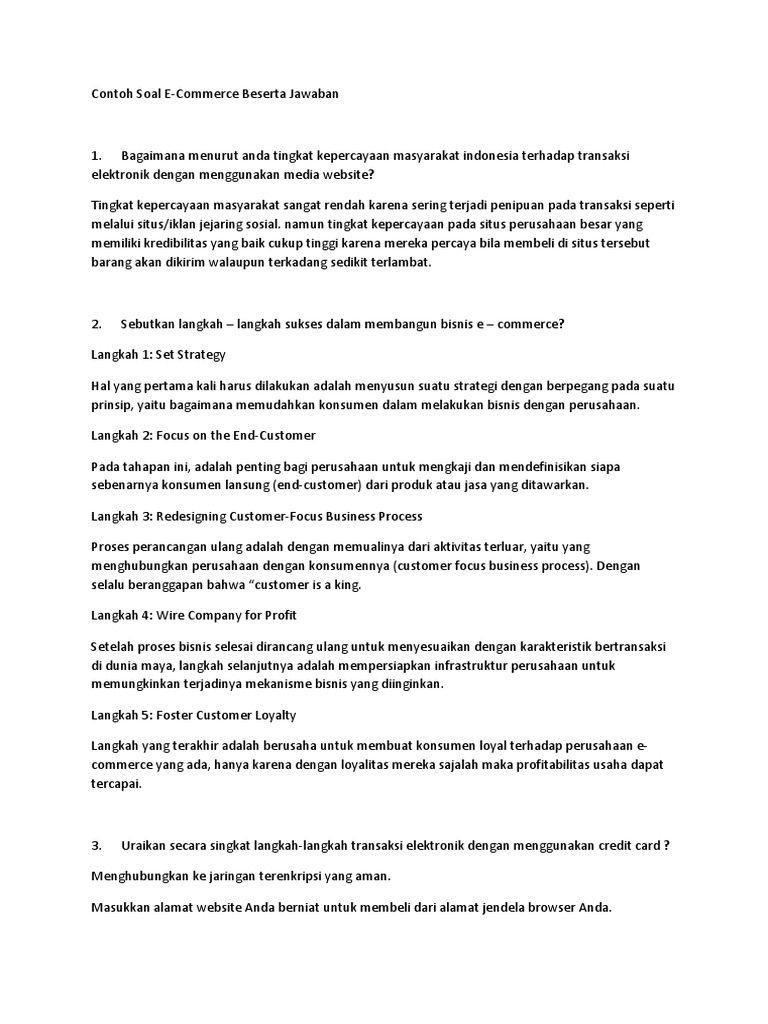 Panduan Dasar E-Commerce | PDF