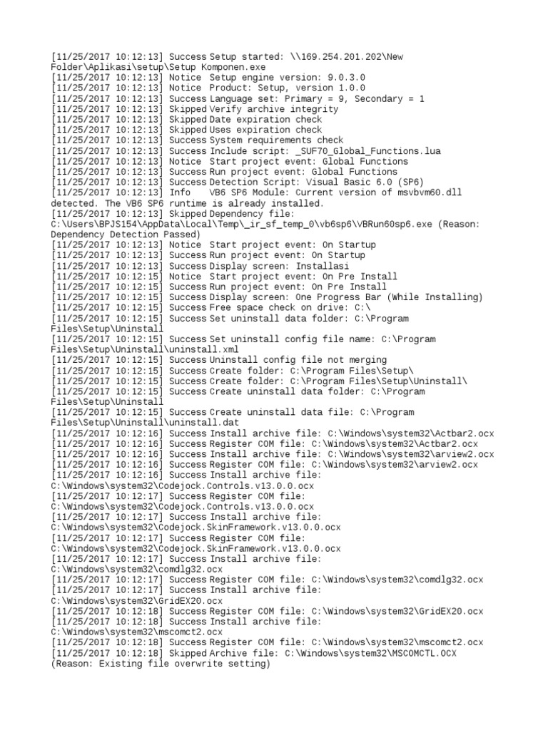 Setup Setup Log | PDF | Component Object Model | Windows Registry