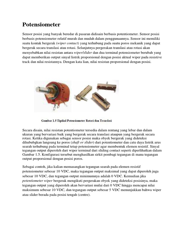 SENSOR POSISI Potensiometer | PDF