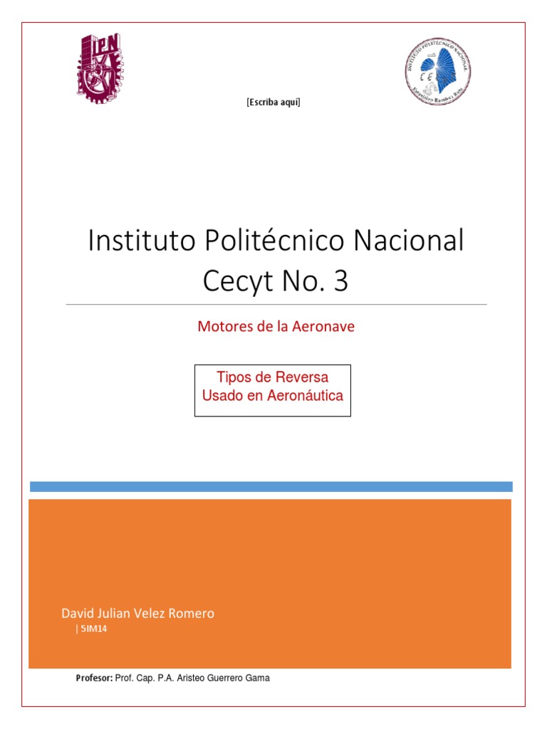 Tipos de Reversa Utilizados en Aeronautica | PDF | Avión | Motor a reacción