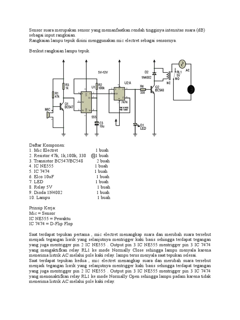 Rangkaian Lampu Tepuk | PDF