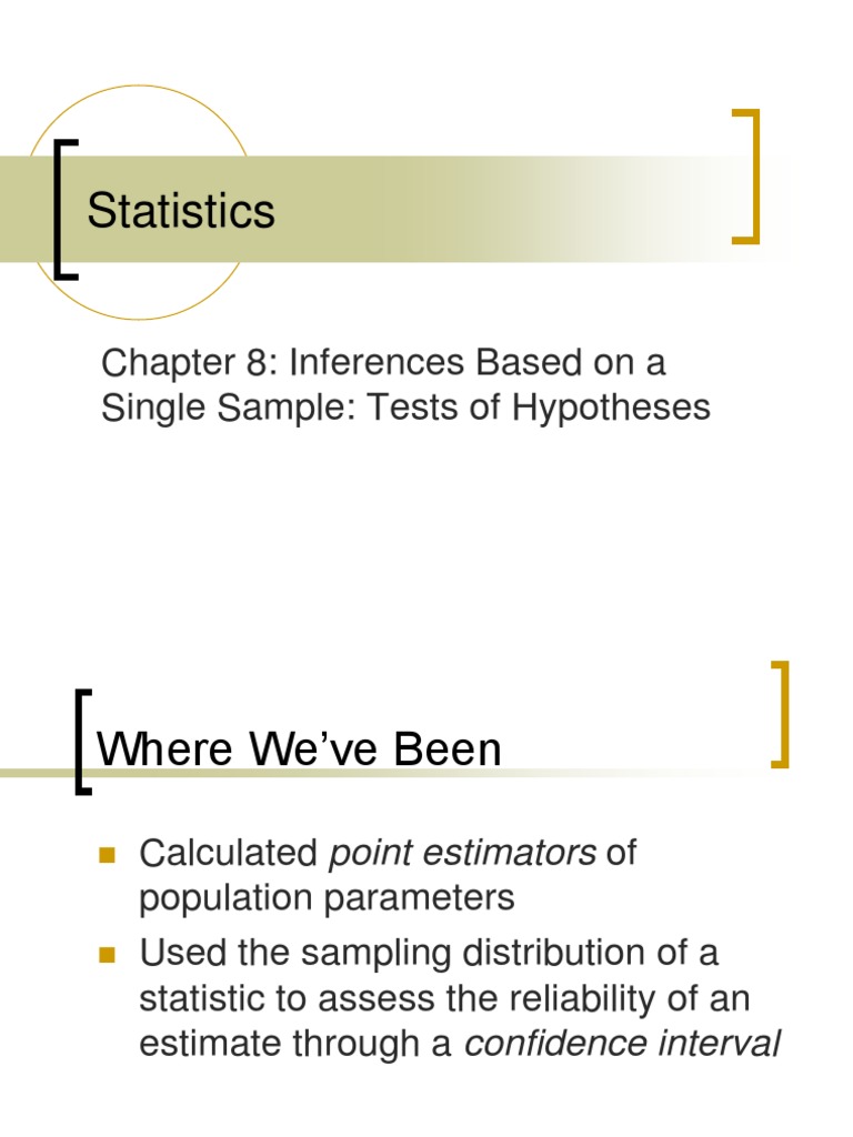 Chapter 8 Statistics | PDF | Statistical Hypothesis Testing | P Value