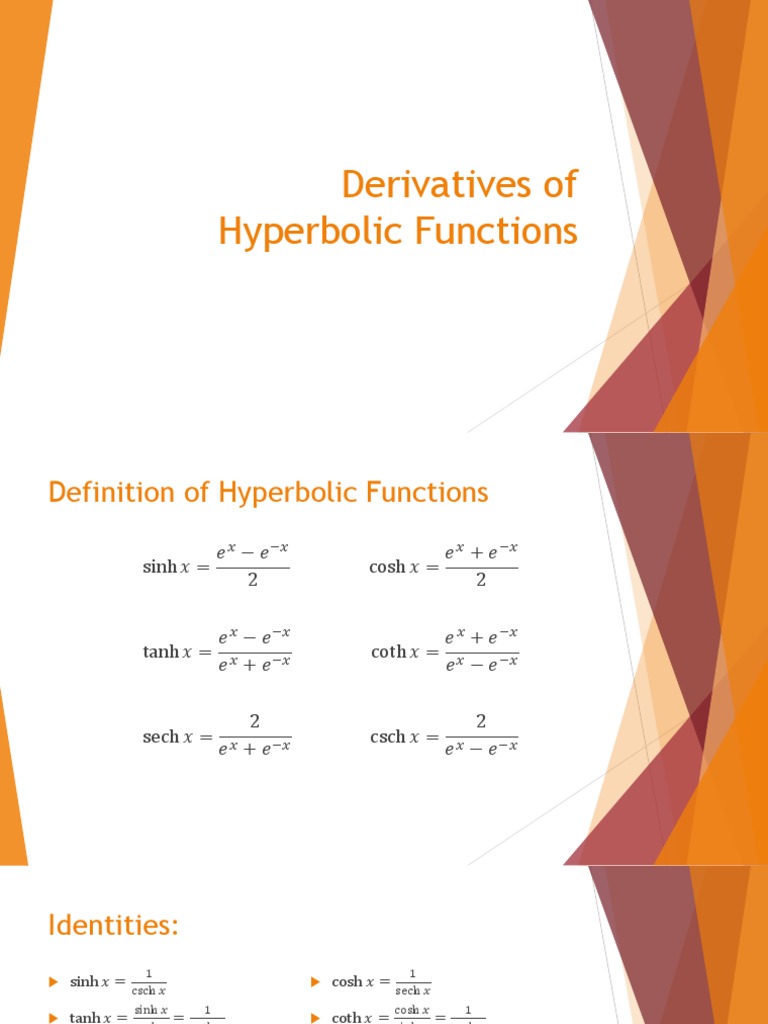 Derivatives of Hyperbolic Functions | PDF | Differential Geometry | Combinatorics