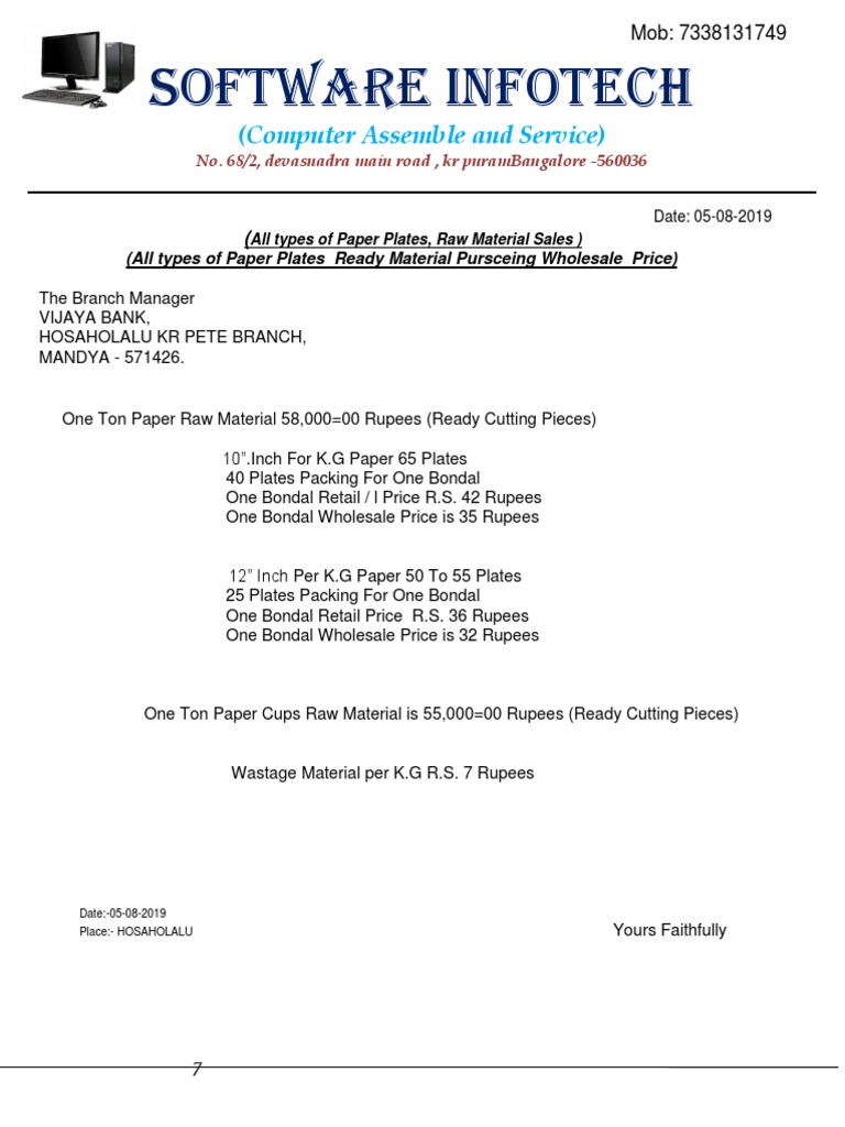 Software Infotech: (Computer Assemble and Service) | PDF | Rupee | Business