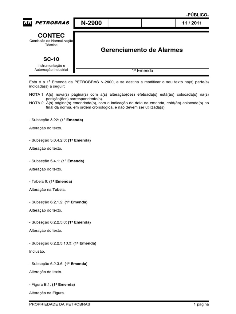 N-2900 - Gerenciamento de Alarmes | PDF | Tempo | Natureza