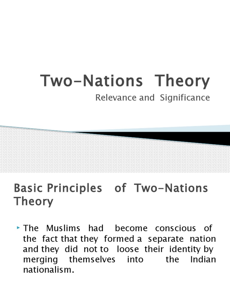 Two-Nations Theory: Relevance and Significance | PDF