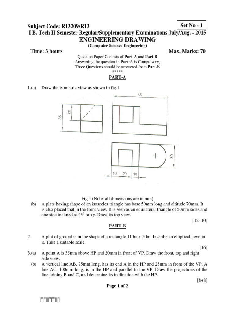 Engineering Drawing (Cse) | PDF | Ellipse | Triangle