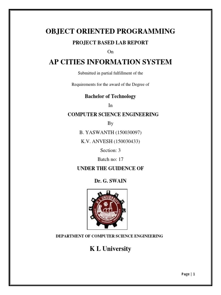 Ap Cities Information System | PDF | Java (Programming Language ...