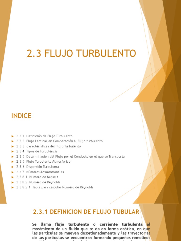 Definición y Características del Flujo Turbulento | PDF | Turbulencia ...