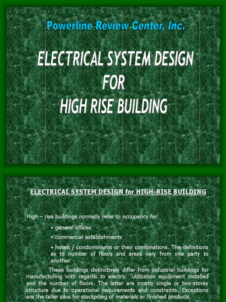 Electrical System For High Rise Building | PDF | Electric Power ...