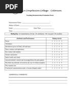 Teaching Demonstration Evaluation Form | PDF | Psychological Concepts ...
