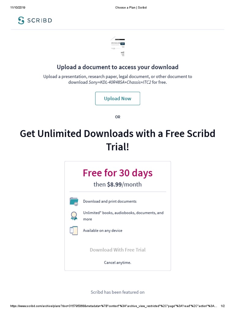 Get Unlimited Downloads With A Free Scribd Trial! | PDF