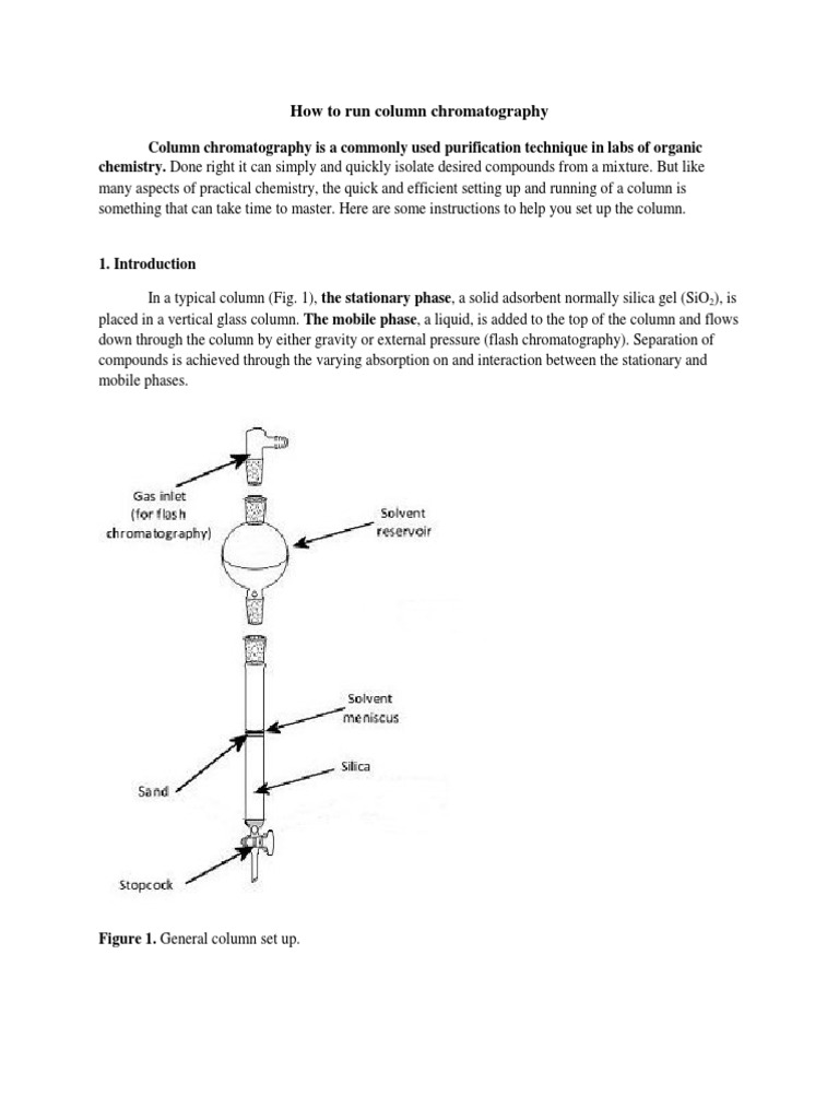 How To Run Column Chromatography | PDF | Chromatography | Laboratories