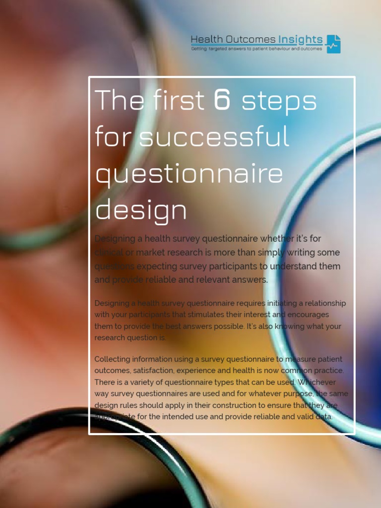 6 Steps of Questionnaire Design 22 | PDF | Survey Methodology ...