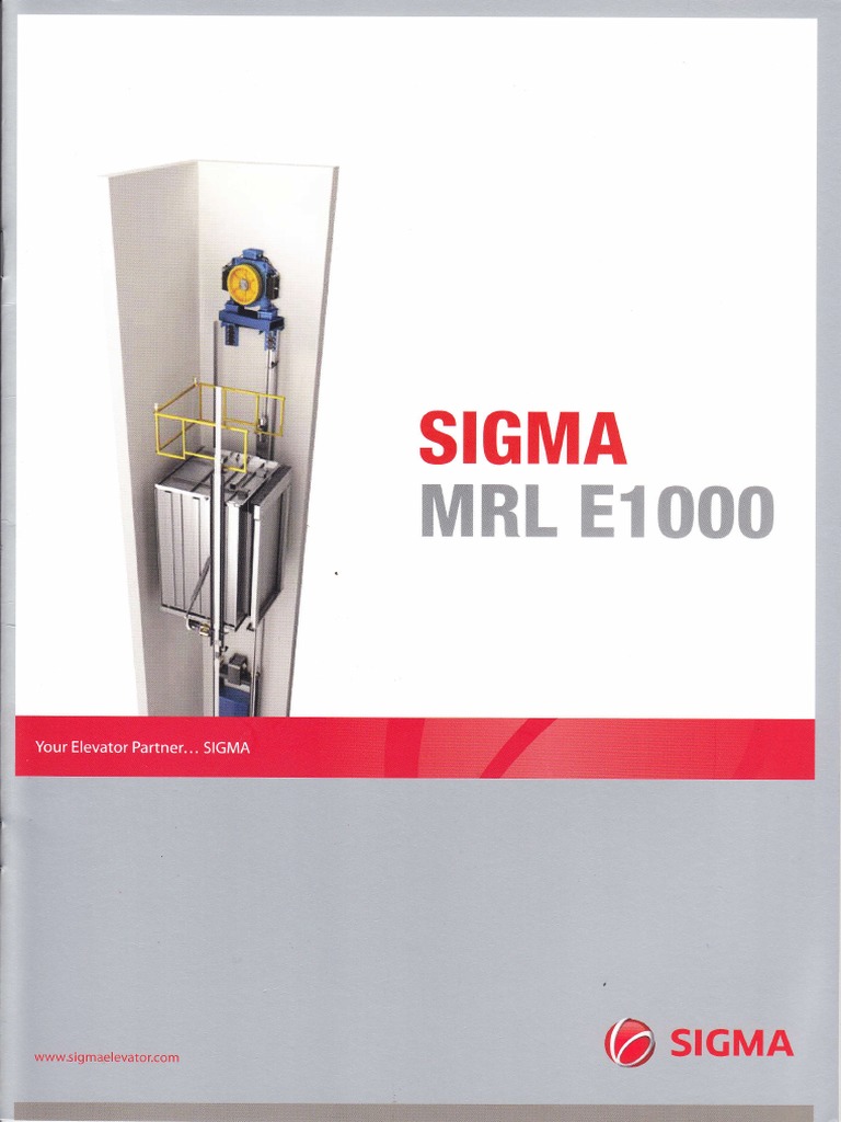 Sigma MRL E1000 PDF | PDF | Elevator | Engineering
