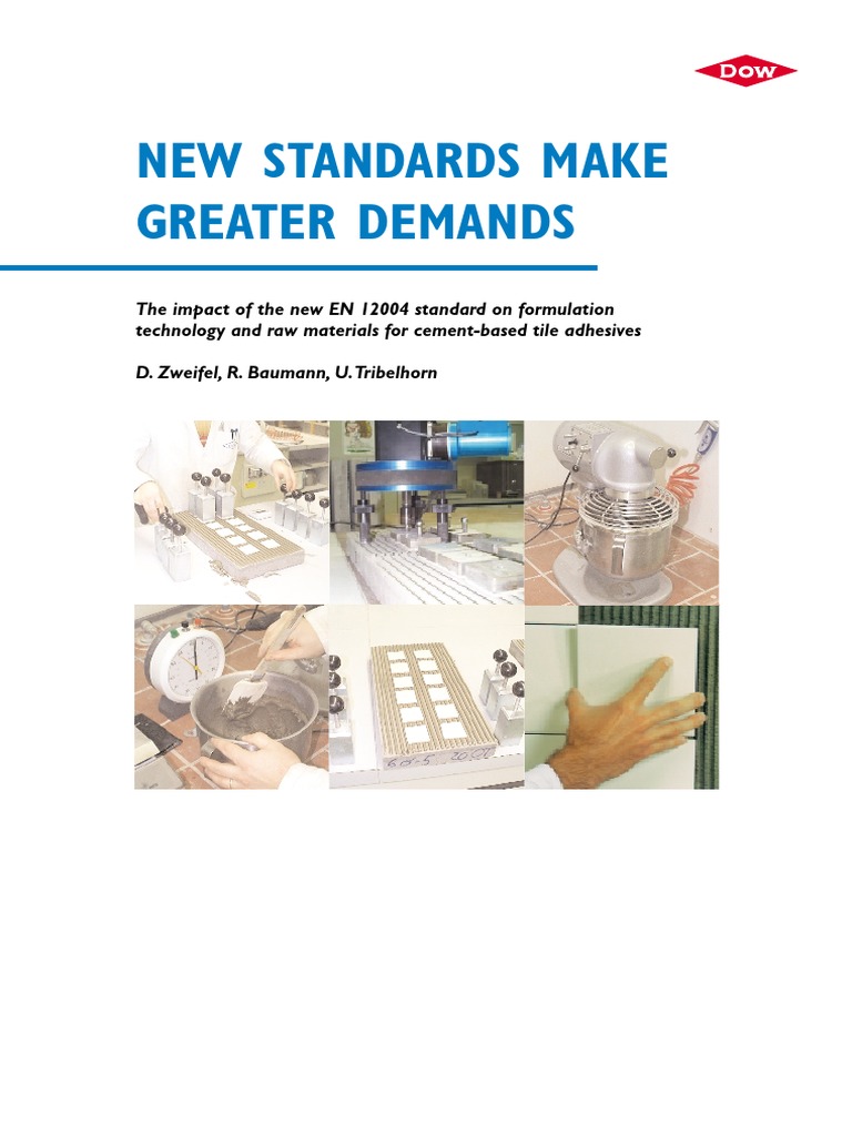 EN 12004 Standards for Tile Adhesives | PDF | Concrete | Adhesive