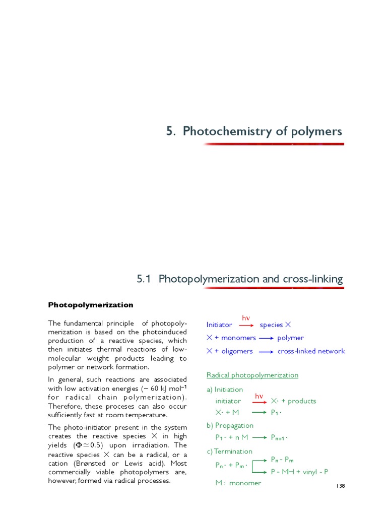 PC1 Lesson 10 | PDF | Photolithography | Polymerization