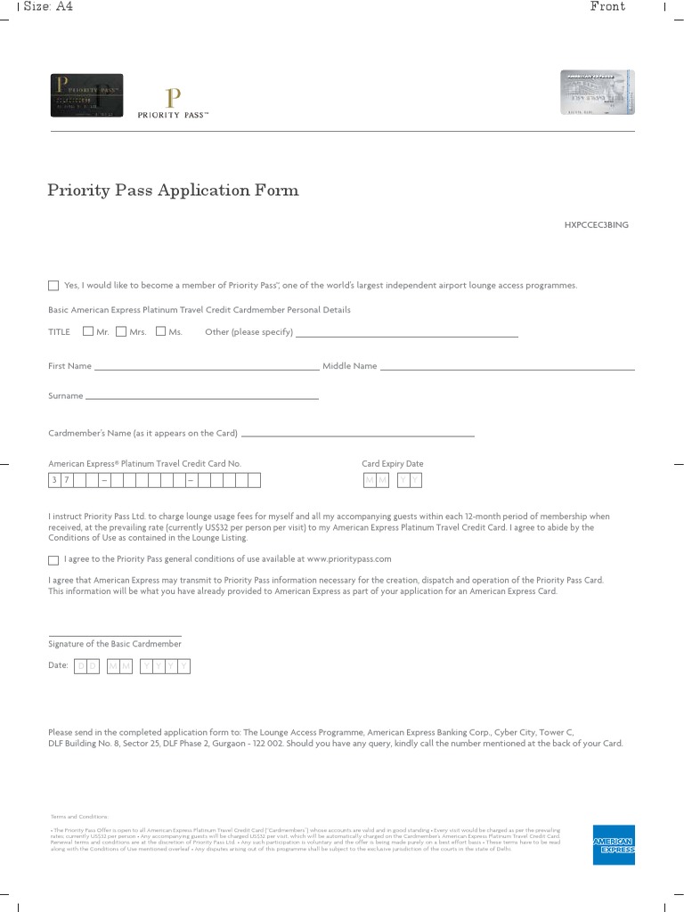 Priority Pass Application Form: Hxpccec3Bing | PDF | Airport Lounge ...
