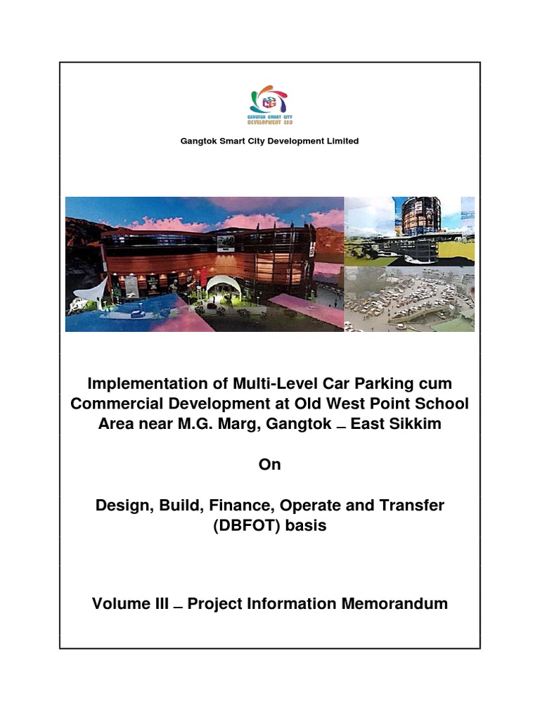 Gangtok MLCP Cum Commercial Development Project On DBFOT Basis RFP Volume III | PDF | Parking ...
