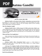 Mahatma Gandhi: Life and Legacy | PDF | Mahatma Gandhi | British Raj