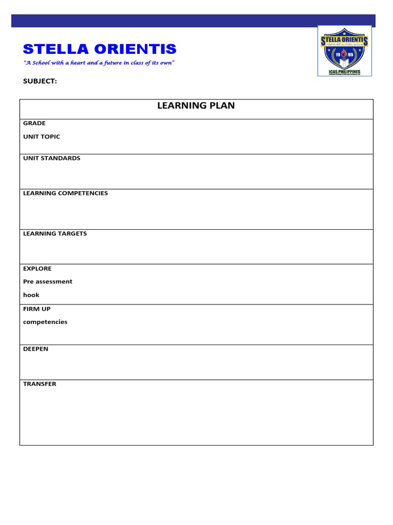 EFDT Learning Plan | PDF