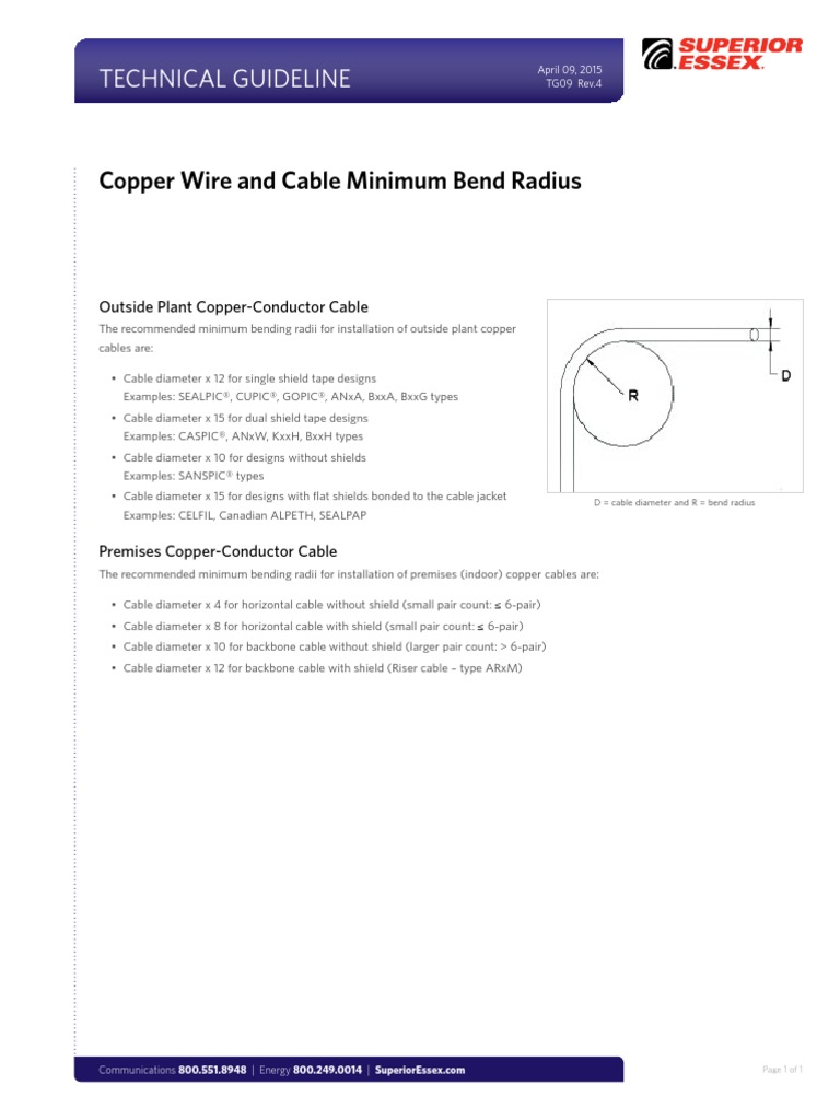 Radius Bending Pada Kabel | PDF