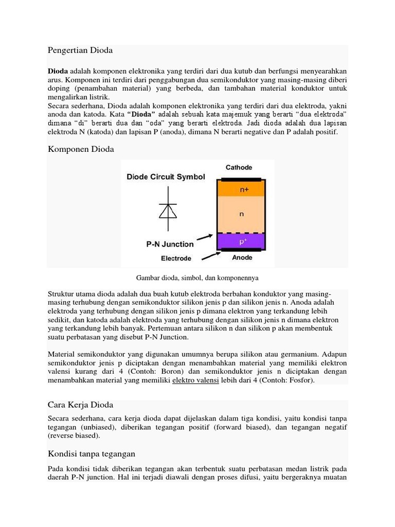 Panduan Lengkap Dioda Elektronika | PDF