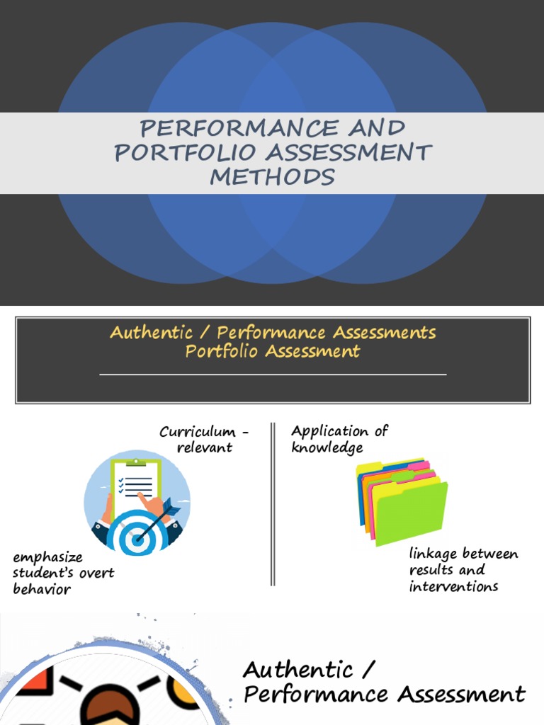 Performance and Portfolio Assessment Methods | PDF | Educational ...