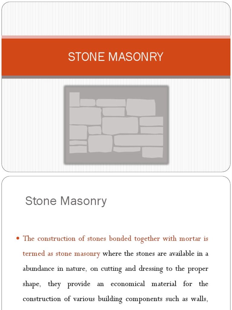 Stone Masonary | PDF | Masonry | Building Materials