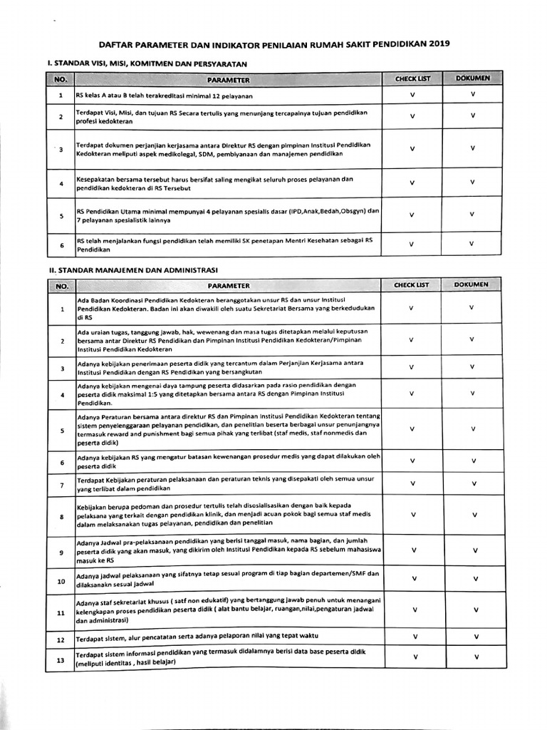 Parameter Penilaian | PDF