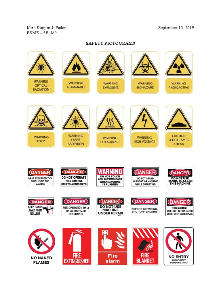 Safety Pictograms Guide | PDF