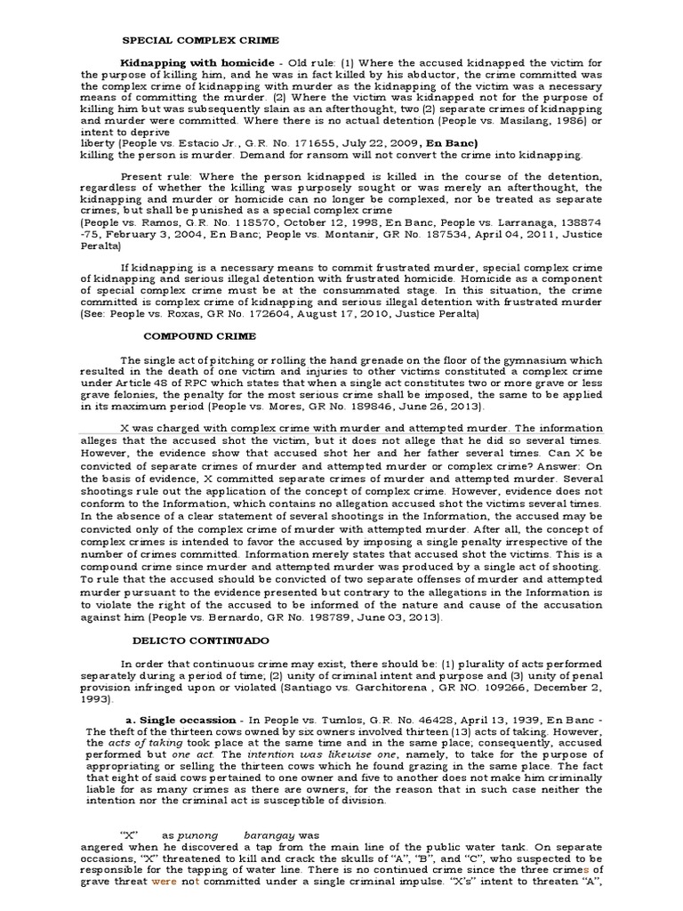 Special Complex Crime | PDF | Fraud | Murder