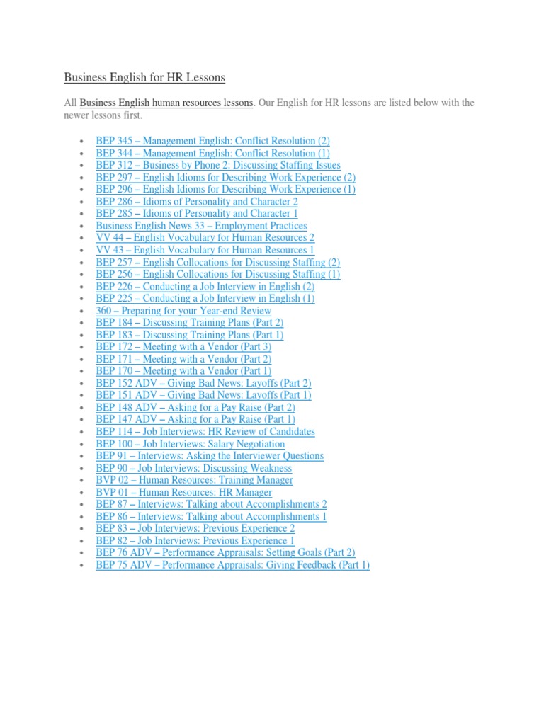 Business English POD | PDF