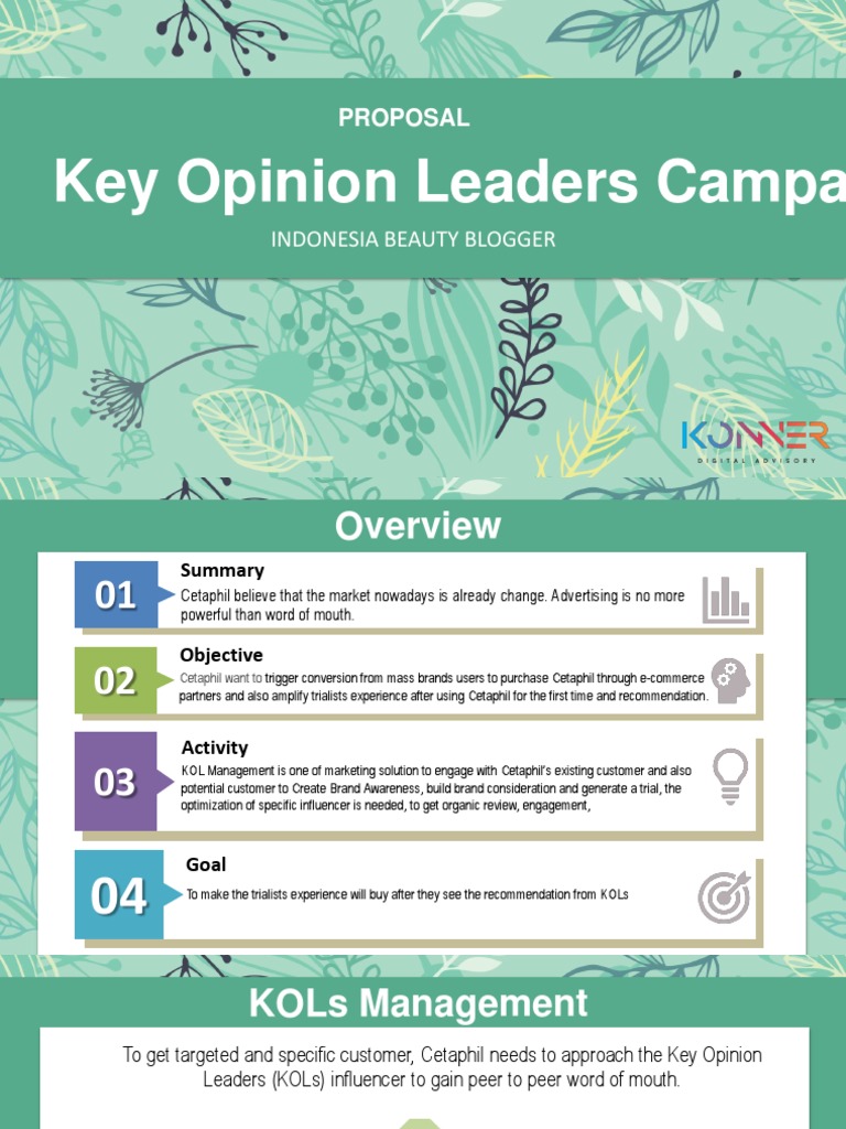 Key Opinion Leaders Proposal | PDF | Brand | Microeconomics