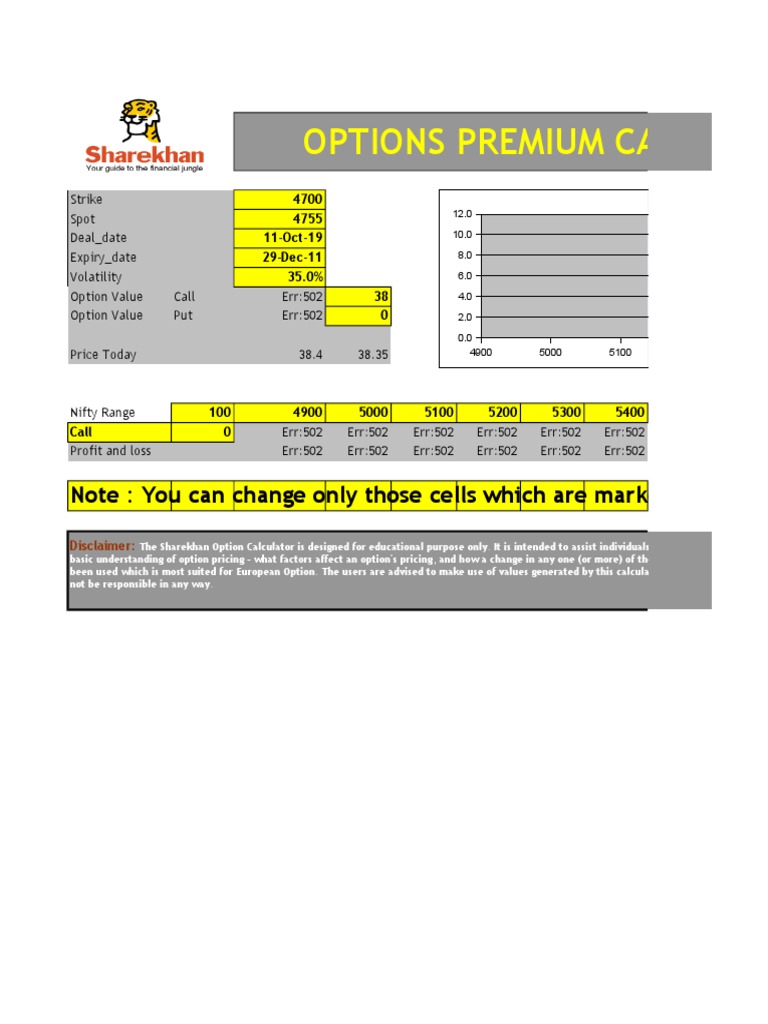 Options Premium Calculation Tool | PDF | Option (Finance) | Financial ...